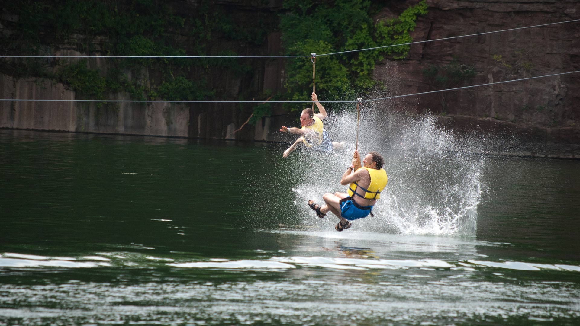 Zip Lines - Start high, ride fast and go long at Brownstone Park!